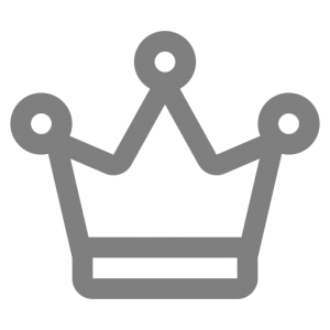 Gray crown icon (png symbol)