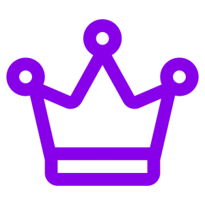 Icono de corona morada (símbolo png)