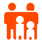 Family icon (png symbol) orange