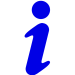 Blue I newsletter icon (png symbol)