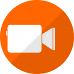 Icône Facetime (logo png) orange