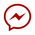 Red messenger icon (png symbol)