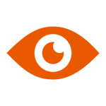 Orange eye icon (png symbol)