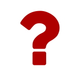 Red question icon (png symbol)