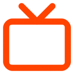 Orange TV / television icon (png symbol)