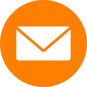 Icône de messagerie orange (symbole png)
