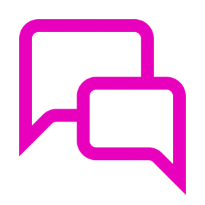 Pink message balloons symbol (png symbol)