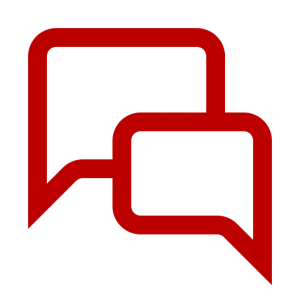 Red message balloons symbol (png symbol)