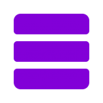 Purple database symbol (png icon)