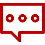 Red chat symbol (png icon)