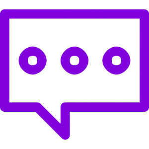 Chat symbol (png icon) purple
