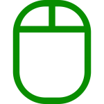 Green mouse symbol (png symbol)