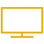 Yellow TV / television symbol (png symbol)