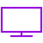 Purple TV / television symbol (png symbol)