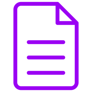 Purple file and document icon (png symbol)