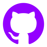 Icône Github (symbole du logo png) violet