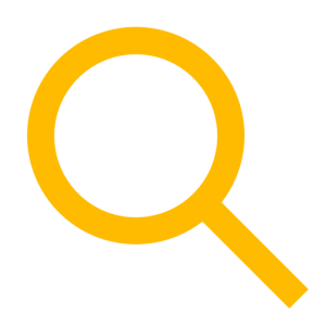 Icono de lupa (símbolo png) amarillo