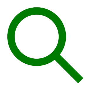 Ícone da lupa (símbolo png) verde