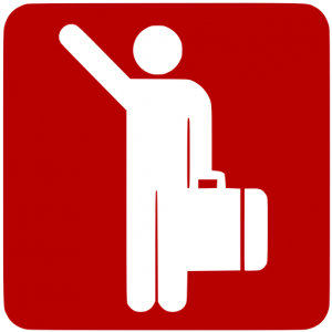 Travel icon (png symbol) red
