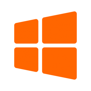 Icône Windows (symbole png) orange