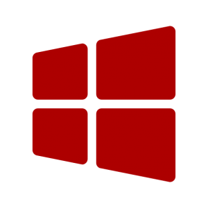 Icône Windows (symbole png) rouge