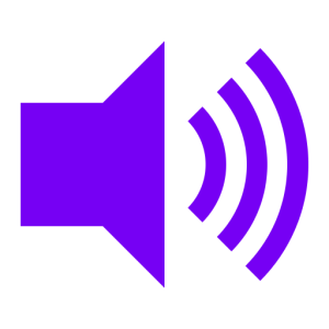 Loudspeaker icon (png symbol) purple