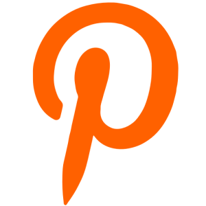 Icono naranja de Pinterest (logotipo y símbolo png)