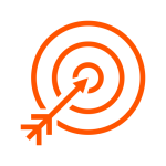 Icône cible (symbole png) orange