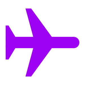 Airplane icon (png symbol) purple