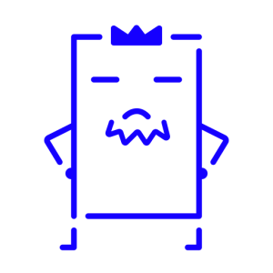 Icono de rey (símbolo png) azul