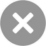 X icon with gray circle (png symbol)