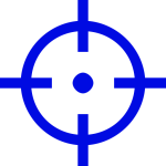 Blue target symbol (png icon)