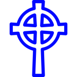 Icono de cruz azul (símbolo png)