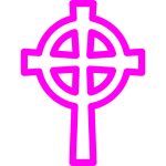 Pink cross icon (png symbol)