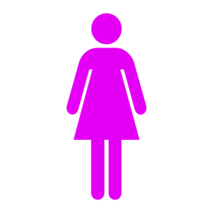 Icono de mujer rosa (símbolo png)