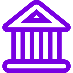Bank icon (png symbols) purple
