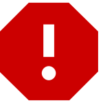 Report icon with red exclamation mark (png symbol)