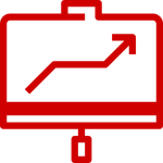 Icône de rapport rouge (symbole png)