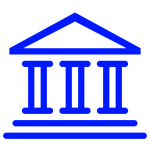 Blue bank symbol (png icon)