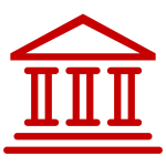 Red bank symbol (png icon)