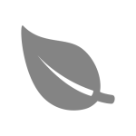 Gray leaf icon (png symbol)