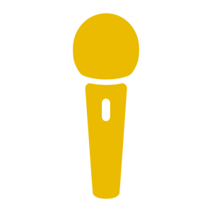Hand microphone icon (PNG symbols) yellow