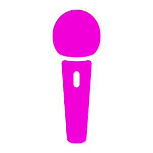 Handheld microphone icon (png symbols) pink