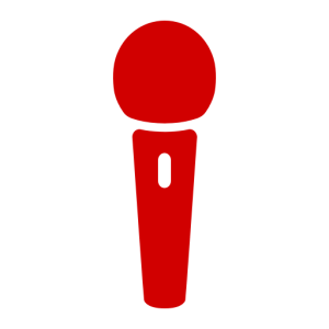 Hand microphone icon (PNG symbols) red