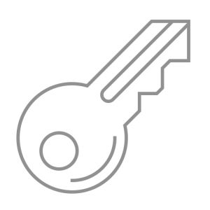 Key icon (png symbol) gray