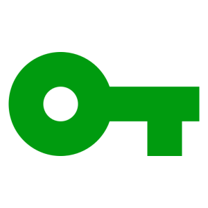 Símbolo de llave verde (icono png)