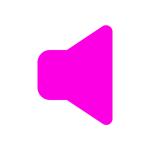 Pink speaker and sound icon (png symbol)