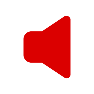 Red speaker and sound icon (png symbol)