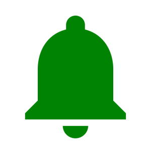 Green bell icon (png symbol)