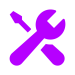 Purple service icon (png symbol)